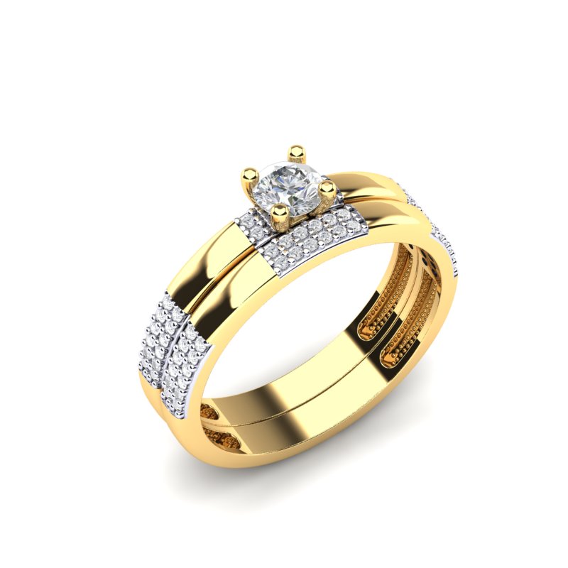 Zlatni prsten sa cirkonima Nisa