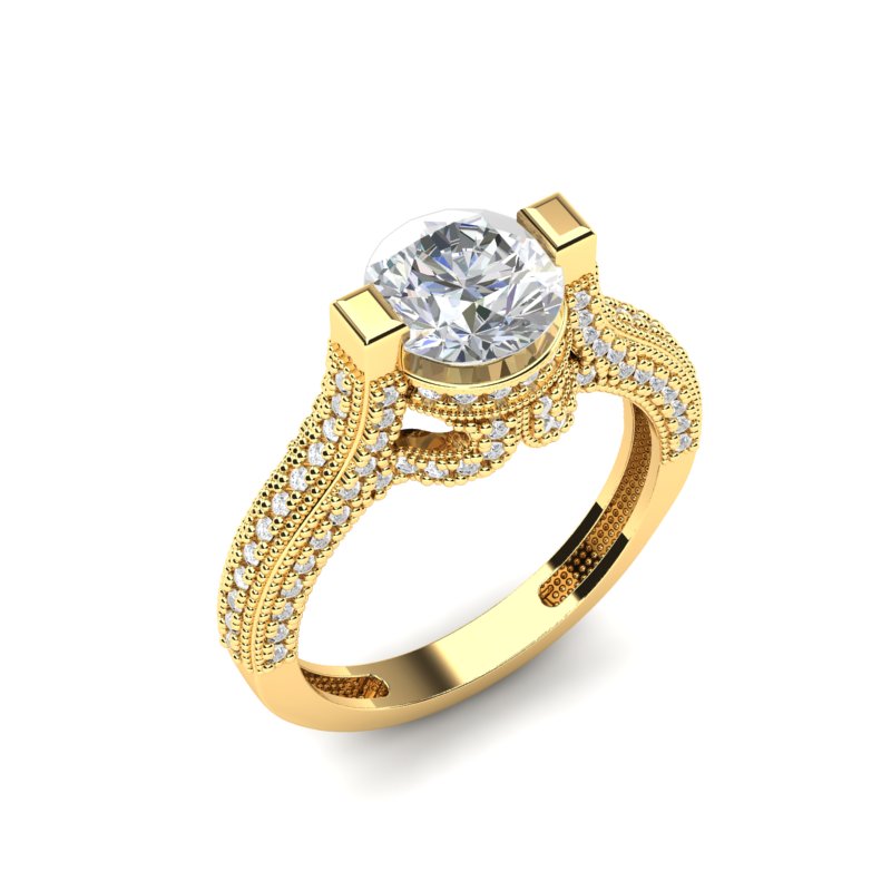 Zlatni prsten sa cirkonima Eligius