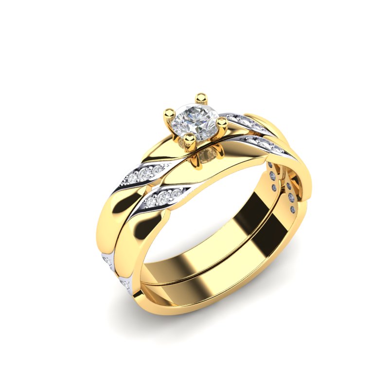 Zlatni prsten sa cirkonima Noely