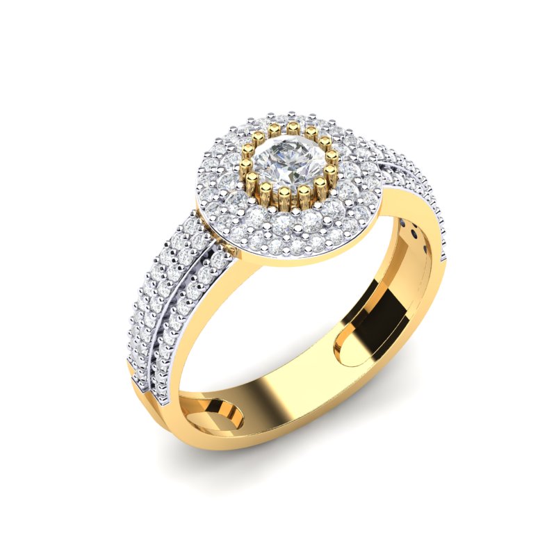 Zlatni prsten sa cirkonima Dilka