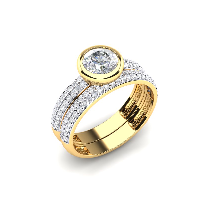 Zlatni prsten sa cirkonima Lucyna