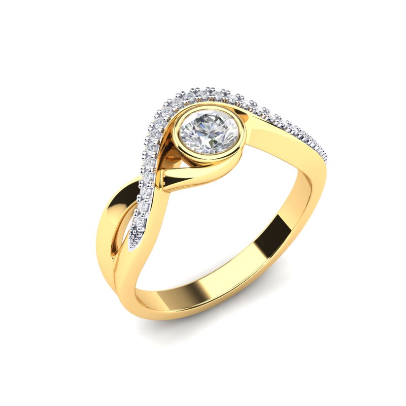 Zlatni prsten sa cirkonima Manka