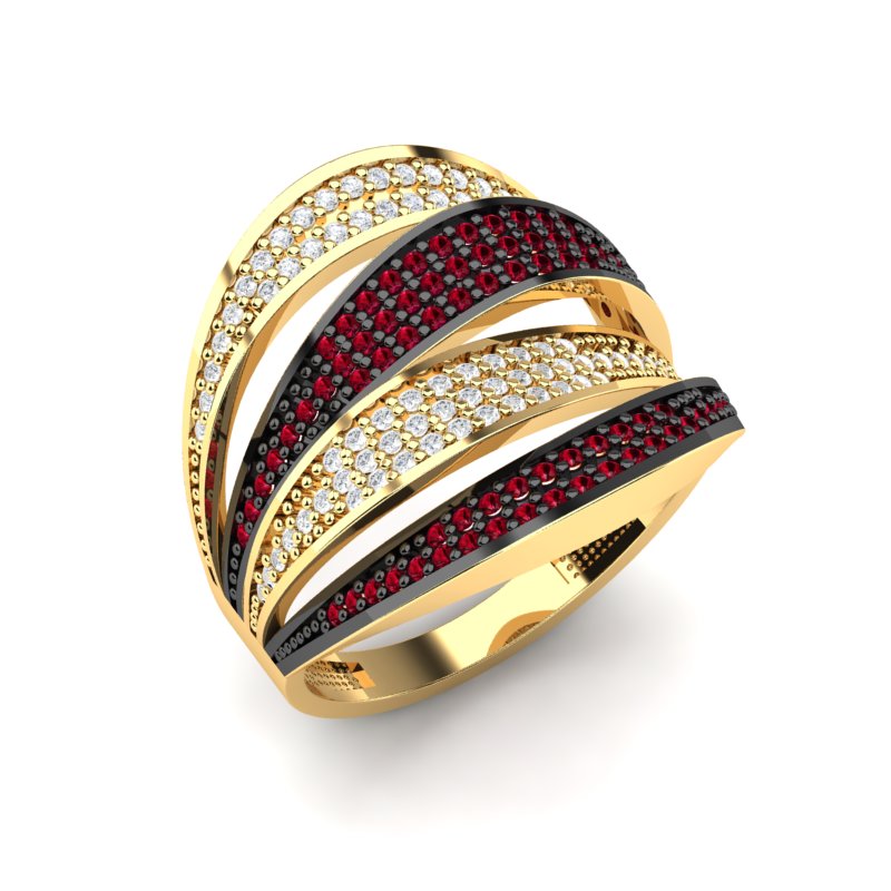 Zlatni prsten sa cirkonima Velery