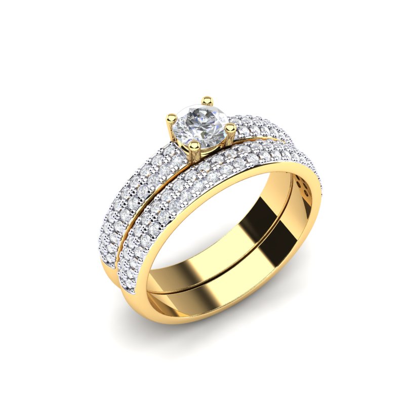 Zlatni prsten sa cirkonima Vissija