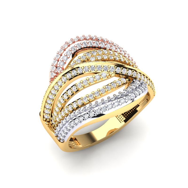 Zlatni prsten sa cirkonima Glloria