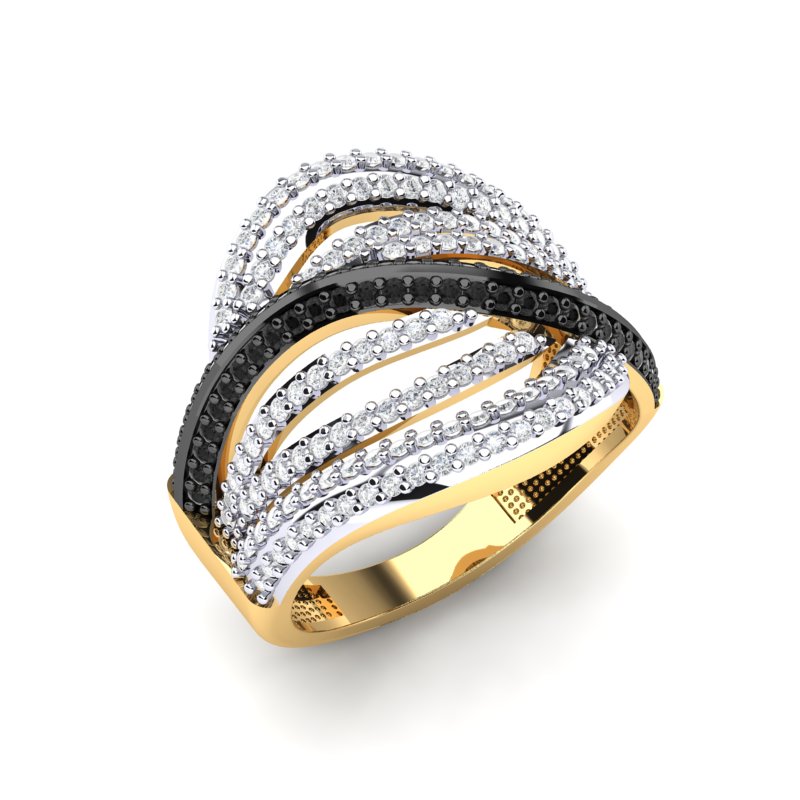 Zlatni prsten sa cirkonima Glorria