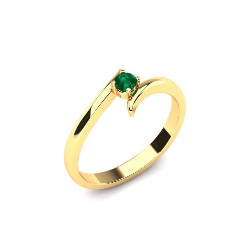 Zlatni prsten sa smaragdom Liliana