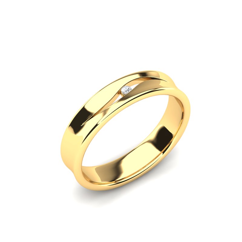Zlatni prsten sa Dijamantom Nurit1
