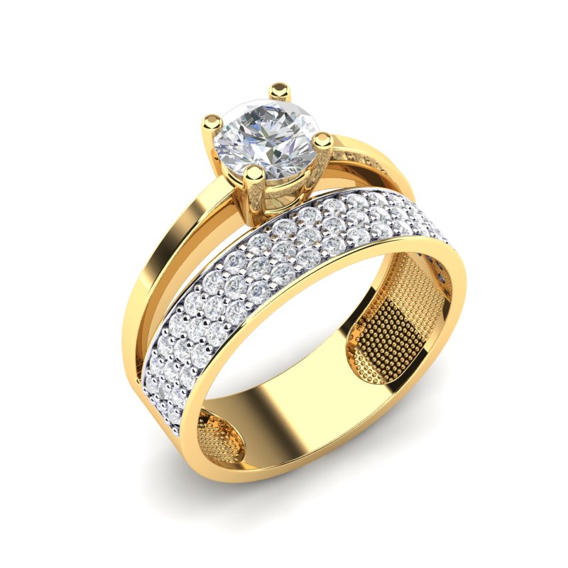 Zlatni prsten sa cirkonima Pavla