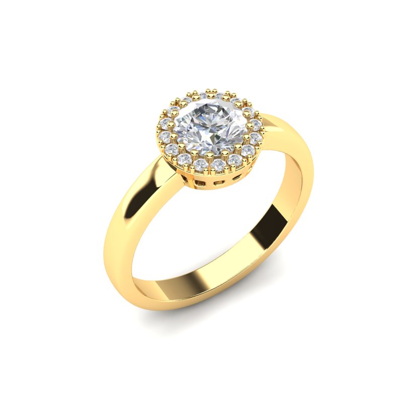 Zlatni prsten sa cirkonima Ursula