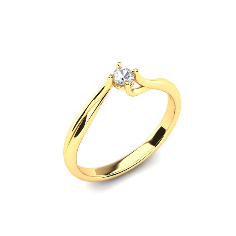 Dijamant na zlatnom prstenu Taleya 1