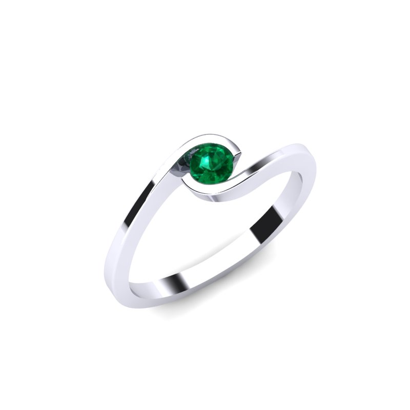 Smaragd na zlatnom prstenu Vanda4