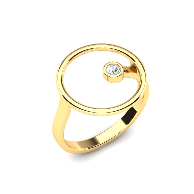Zlatni prsten sa dijamantom Ofra