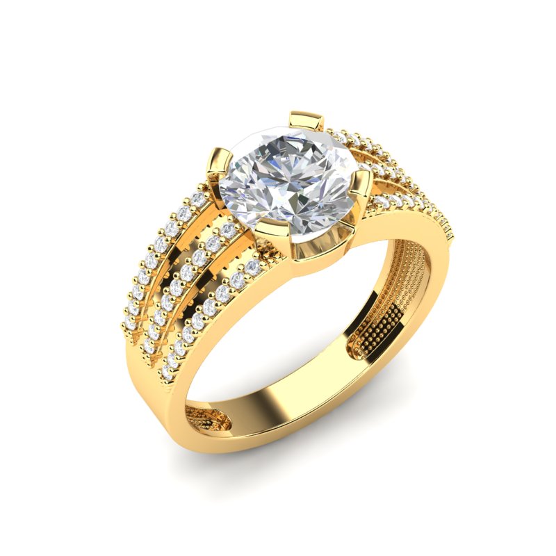 Zlatni prsten sa cirkonima Emilla
