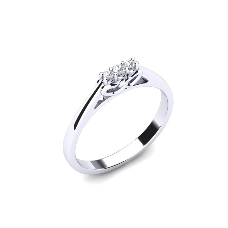 Prsten od belog zlata sa dijamantima Teja