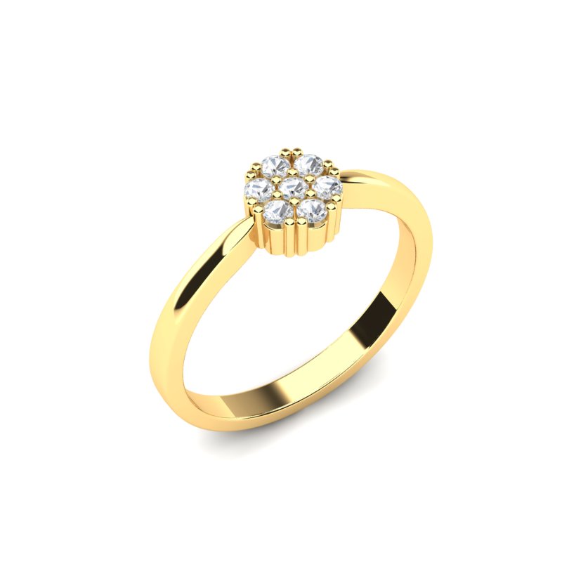 Dijamant na zlatnom prstenu Deborah 1