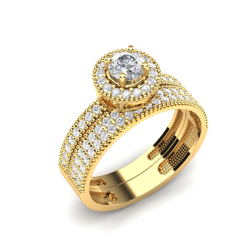 Zlatni prsten sa cirkonima Bedija