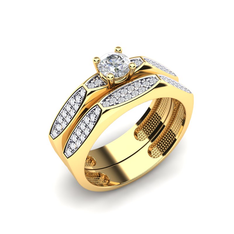 Zlatni prsten sa cirkonima Zaniel