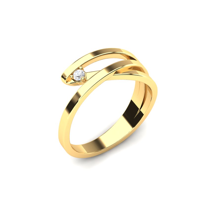Zlatni prsten sa dijamantom Dominik