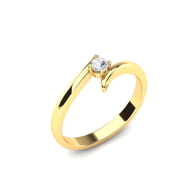 Zlatni prsten sa Dijamantom Đulijana 4