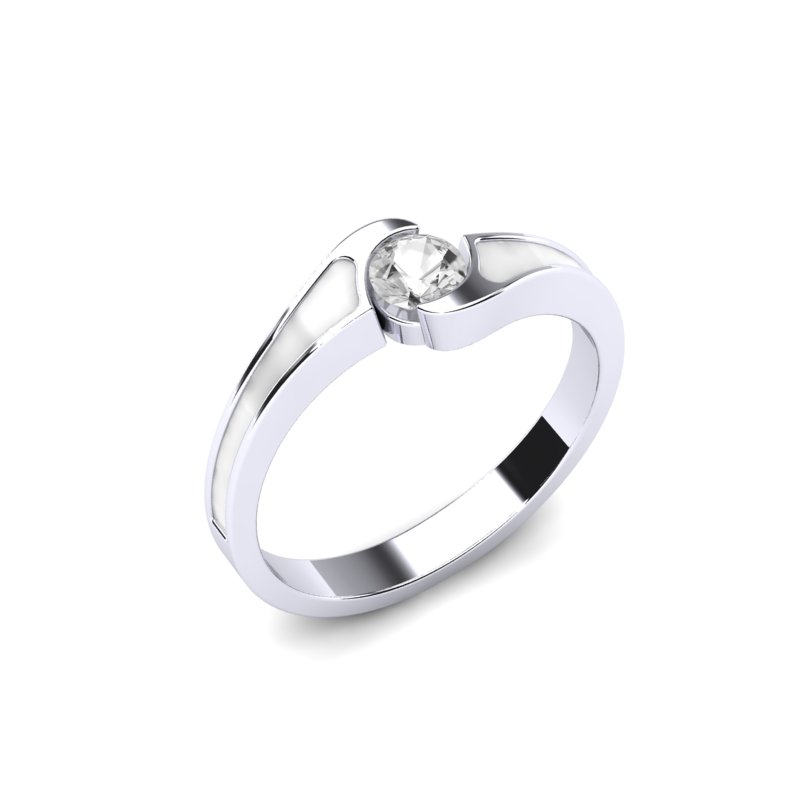 Verenički prsten sa belim Safirom Renata