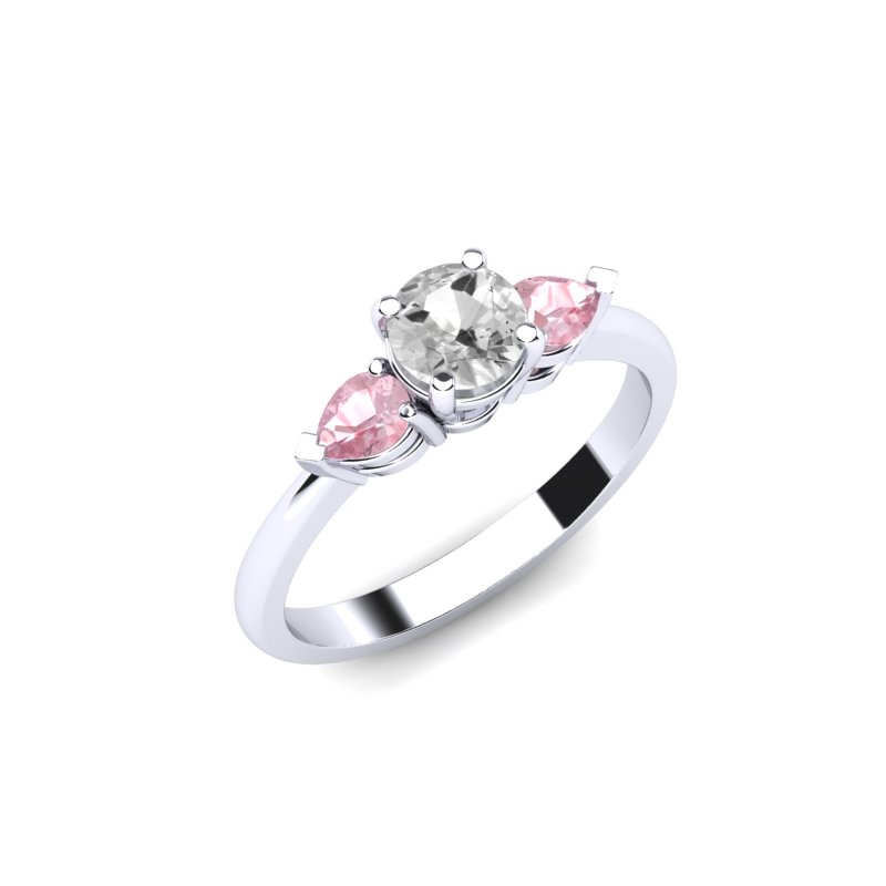 Verenički prsten sa Morganitom i dijamantima Beauty