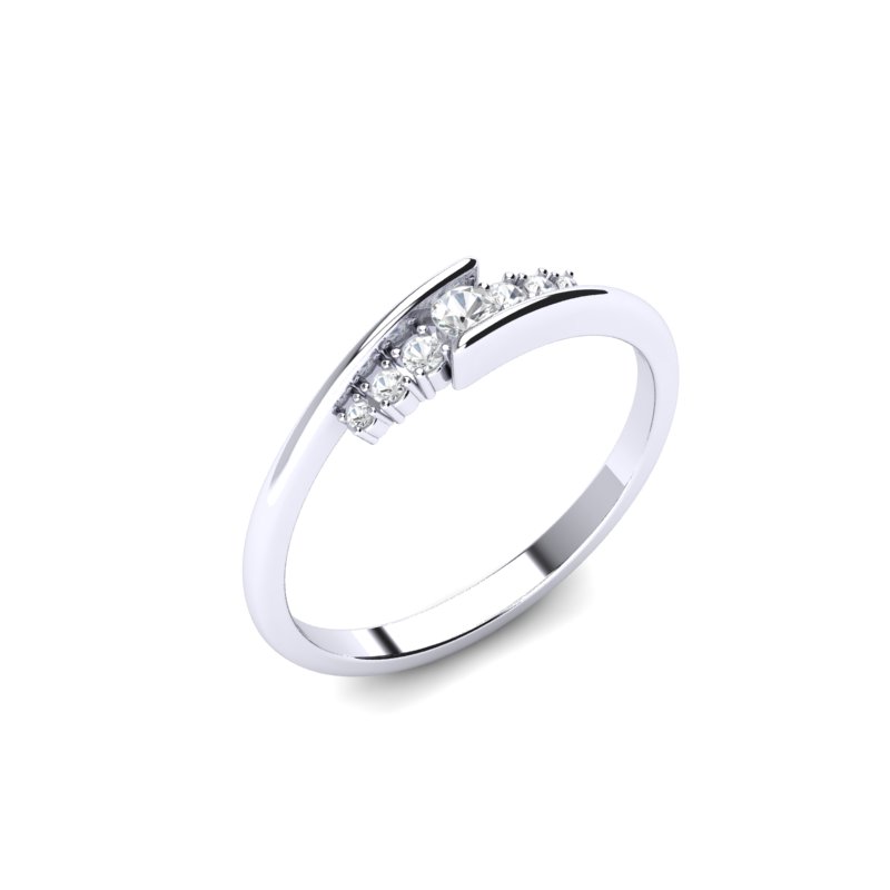 Prsten od belog zlata sa dijamantima Mimica