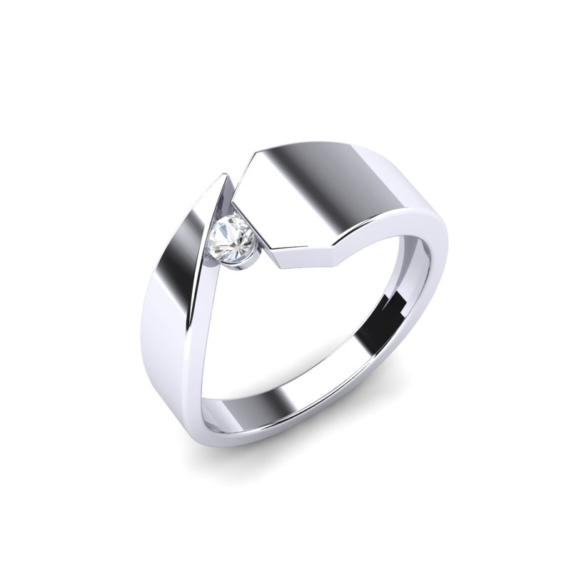 Prsten od belog zlata sa dijamantom Alisa