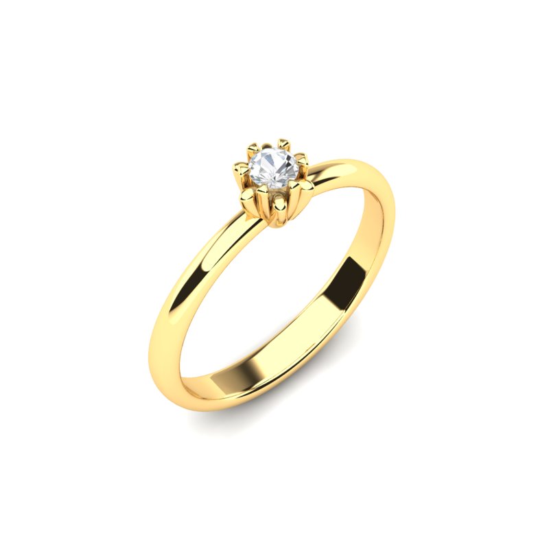 Zlatni prsten sa dijamantom Dalila