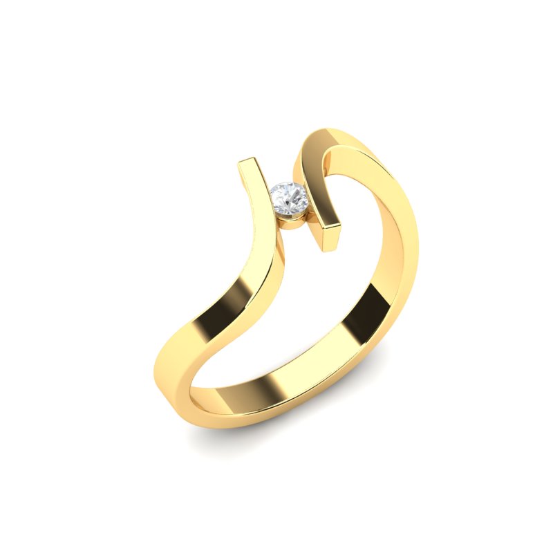 Zlatni prsten sa dijamantom Avalina