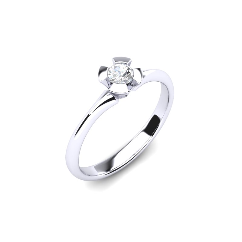 Prsten od belog zlata sa dijamantom Nuna
