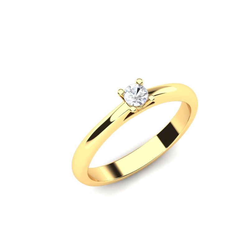 Zlatni prsten sa dijamantom Ava1