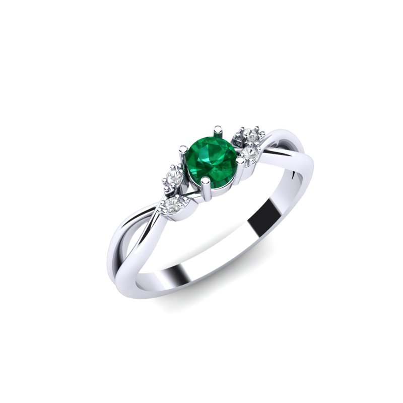 Smaragd i Dijamant na zlatnom prstenu Minja1