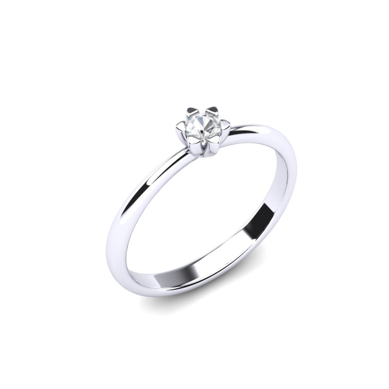 Prsten od belog zlata sa dijamantom Irena