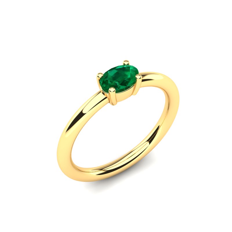 Zlatni prsten sa Smaragdom Sansa