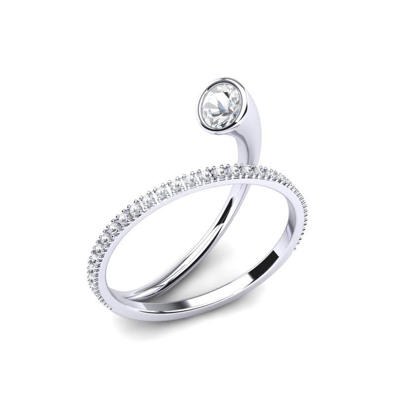 Prsten od belog zlata sa dijamantima Arijana