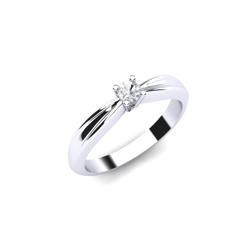 Prsten od belog zlata sa dijamantom Mirela