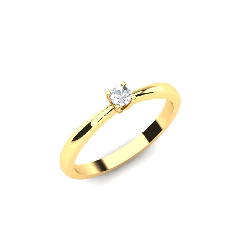 Zlatni prsten sa dijamantom Julijana1