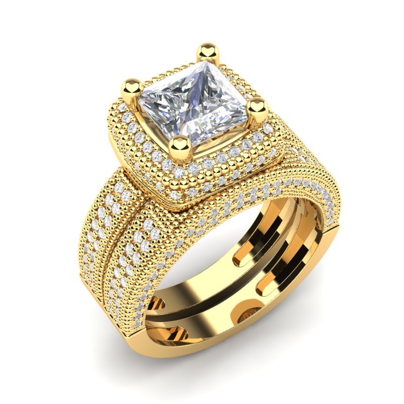Zlatni prsten sa cirkonima Violeta