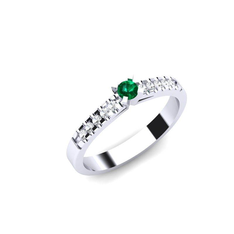 Verenički prsten sa Smaragdom i Dijamantima