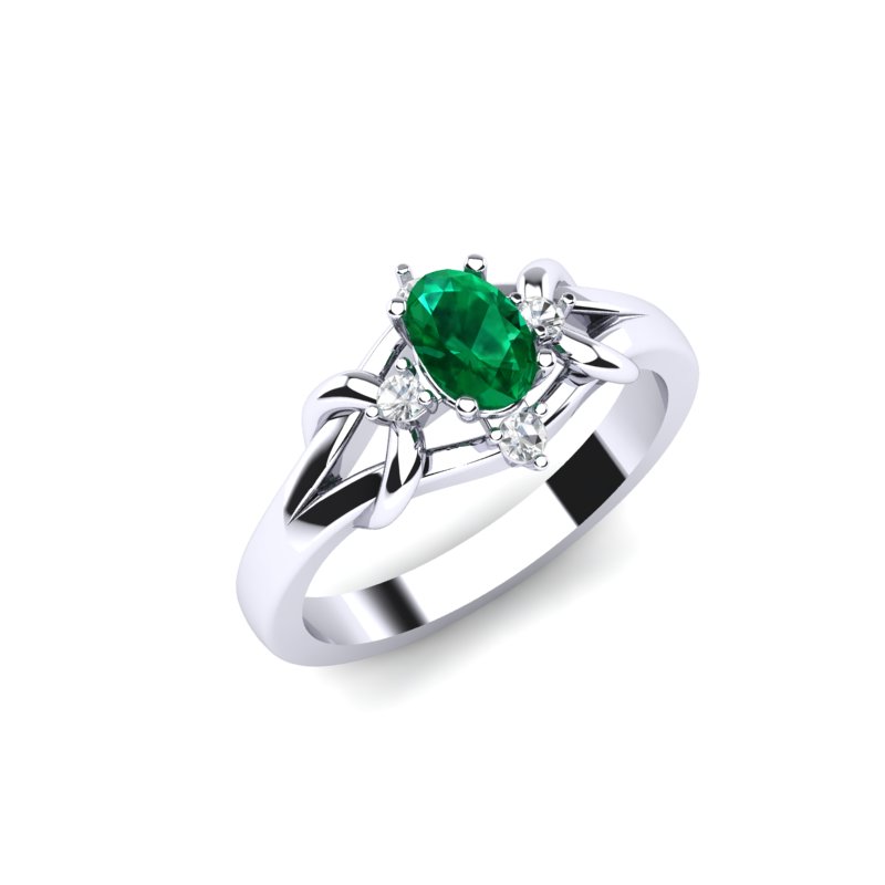 Verenički prsten sa Smaragdom i Dijamantima Ema