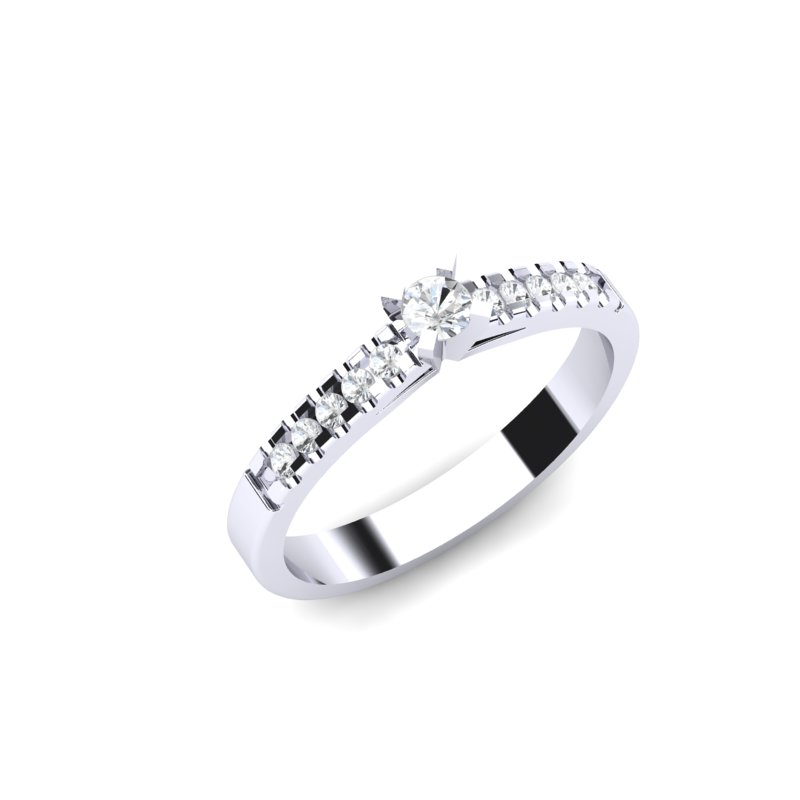 Prsten od belog zlata sa dijamantima Nadja