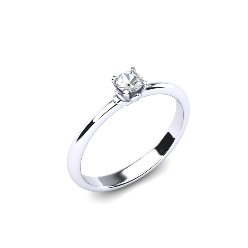 Prsten od belog zlata sa dijamantom Alina