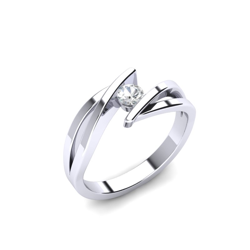 Prsten od belog zlata sa dijamantom Jeanne