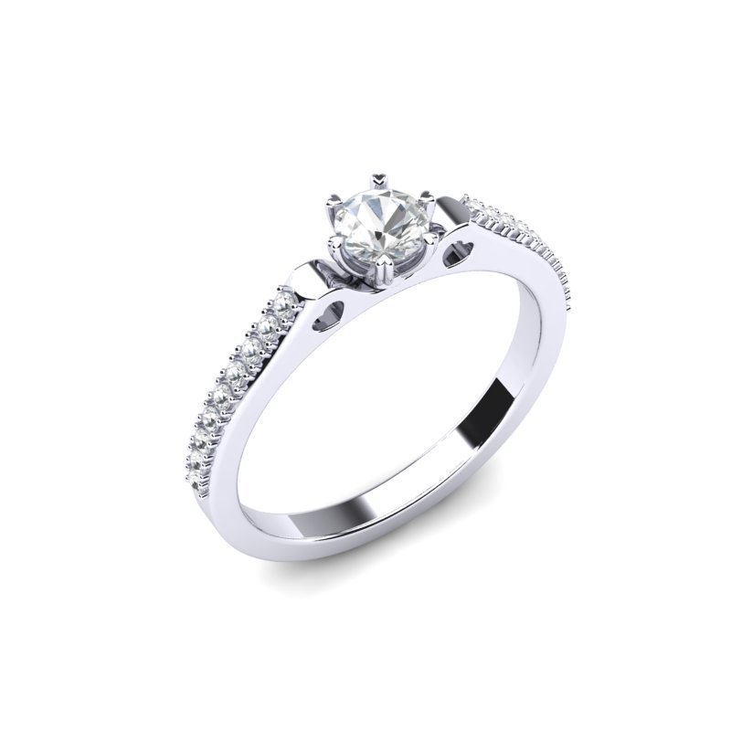 Prsten od belog zlata sa dijamantima Zilijet