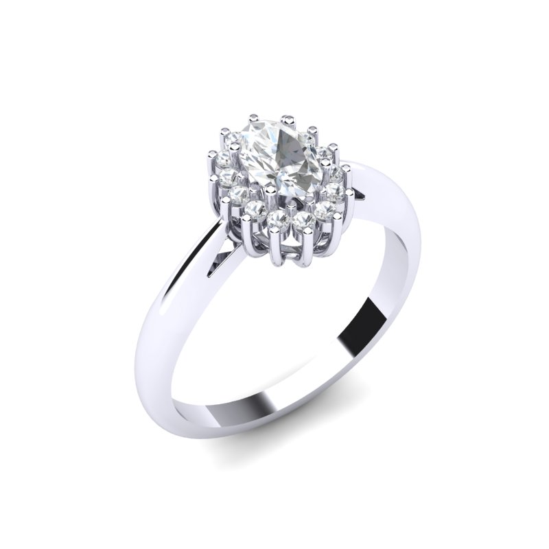 Prsten od belog zlata sa dijamantima Narta