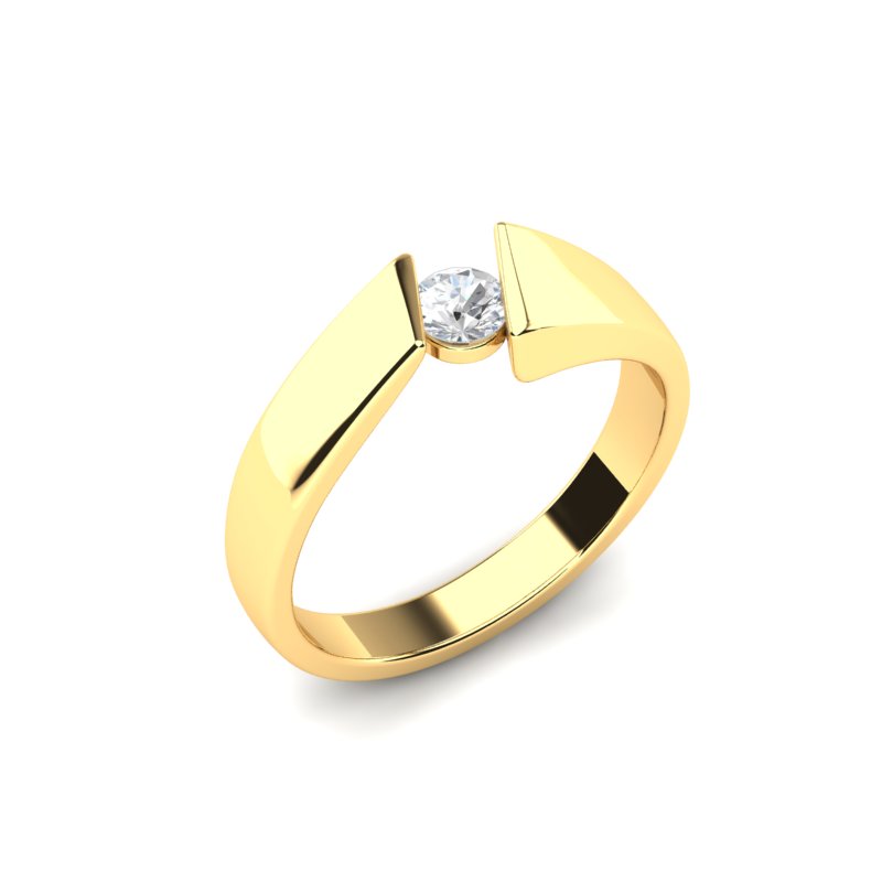 Zlatni prsten sa dijamantom Rija