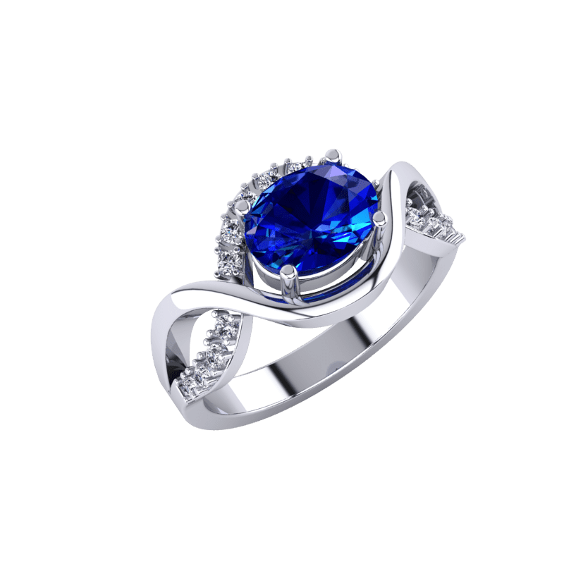 Verenički prsten sa Safirom i Dijamantima Morgana