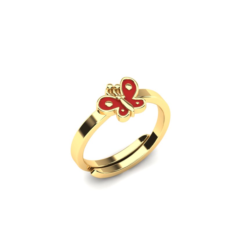 Zlatni prsten sa crvenom Vivom