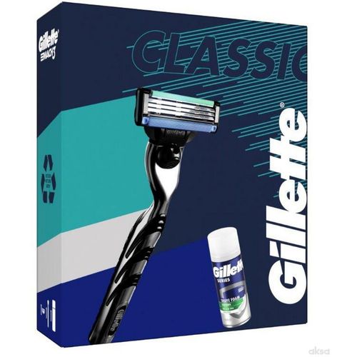 Gillette Giftset Mach 3 brijač i pena za brijanje Gillette Series 100ml